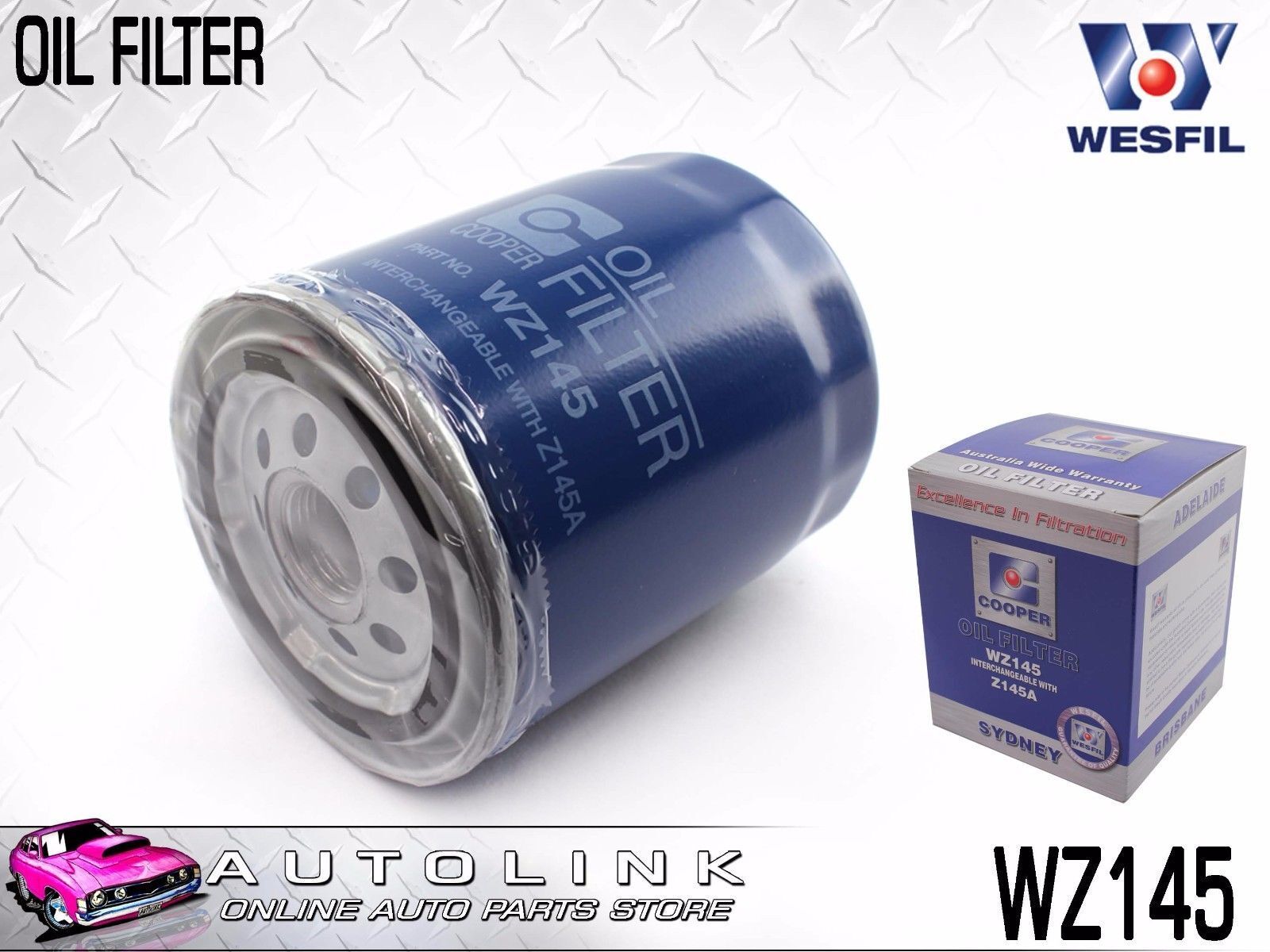 Wesfil Oil Filter for Nissan Bluebird 910 U13 2.0L 2.4L 4Cyl 4/1985-12/1995