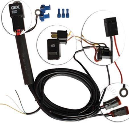 GREAT WHITES 12 VOLT WIRING HARNESS WITH H4 PLUG & PLAY ADAPTORS GWA0007